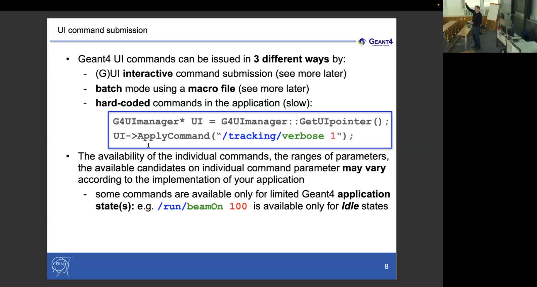 G4FS25 Day 4 Session 1 - Geant4: Introduction to User Commands and Visualisation · CDS Videos · CERN