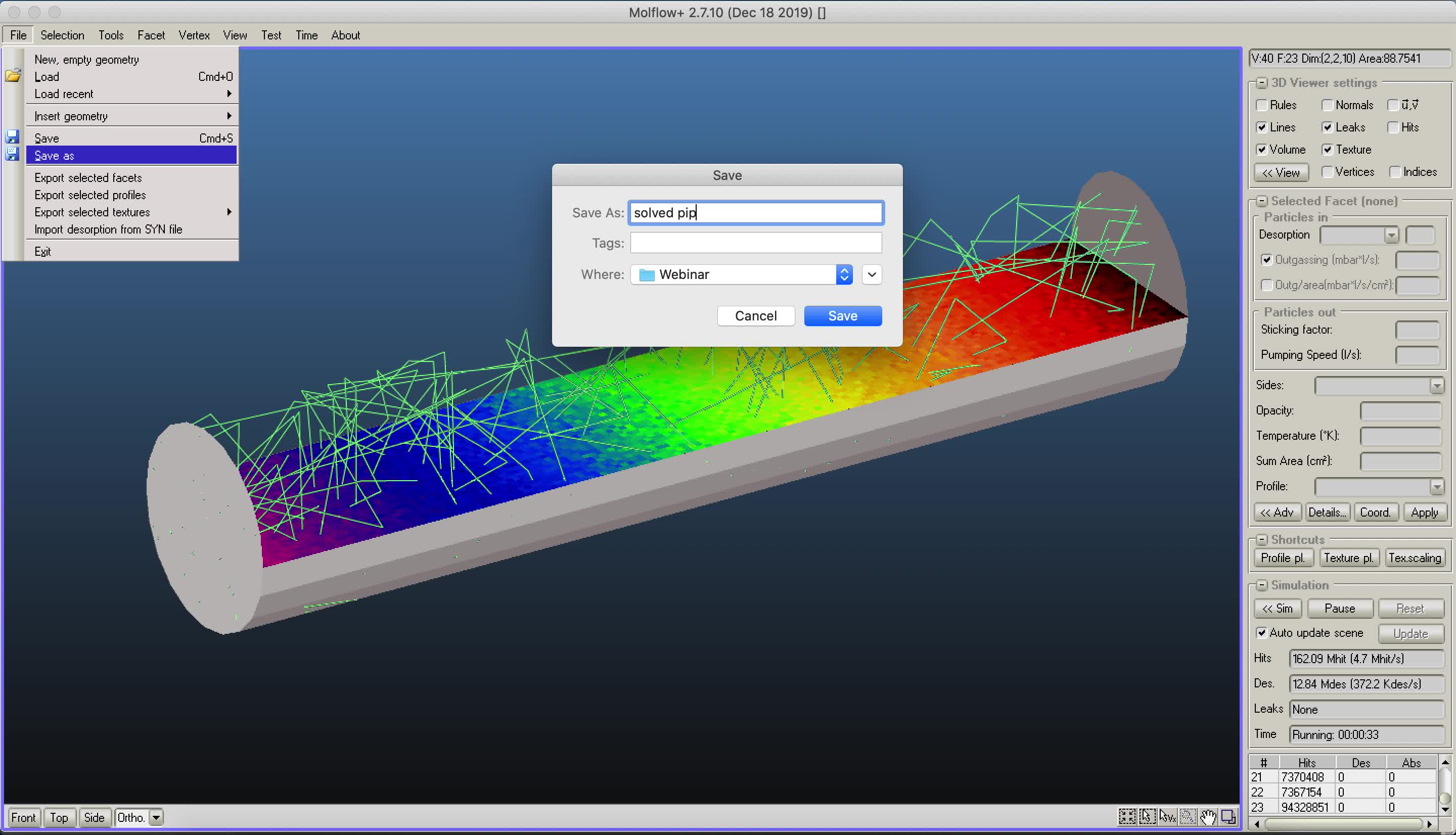 Molflow webinar - Your first vacuum simulation (7 minute quick start ...