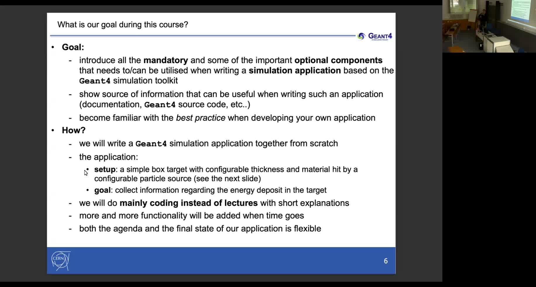 G4FS-25 Day 1 - Introduction and Preliminaries in "First Steps with Geant4" course 2025 · CDS ...