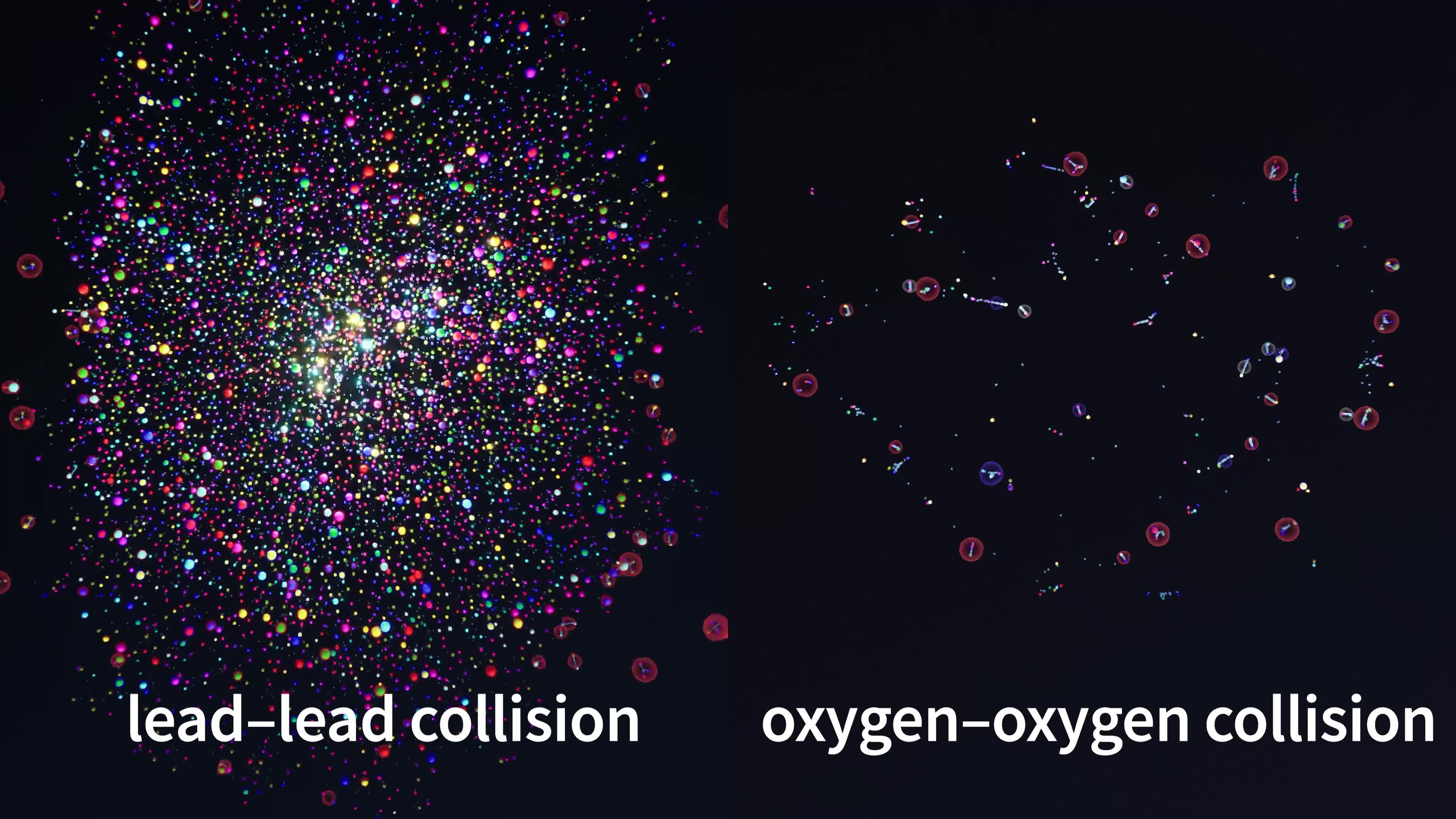 Lead-lead and oxygen-oxygen collision animations · CDS Videos · CERN