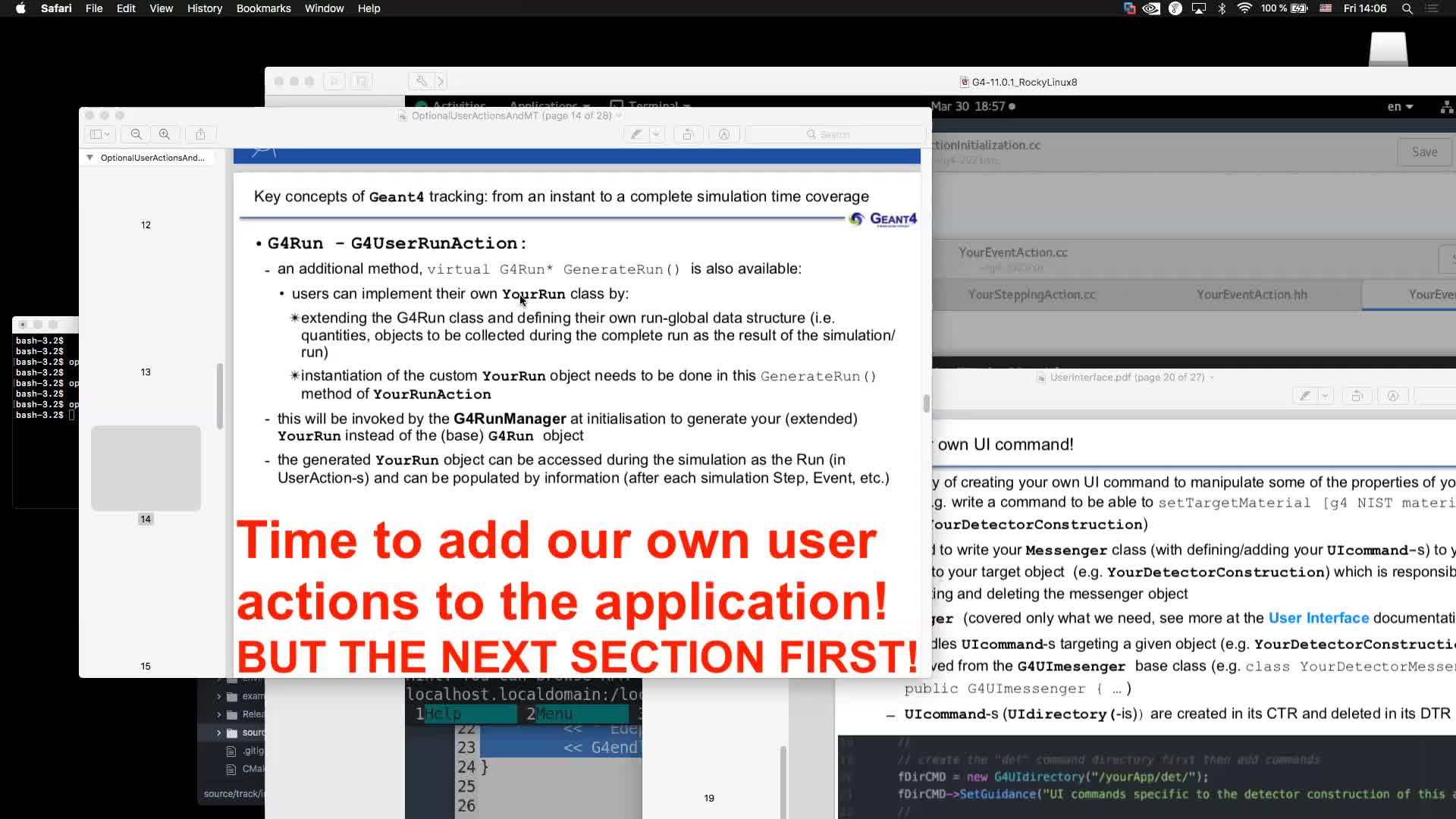 9 Creating Custom Geant4 Run And Run Action Classes In First Steps