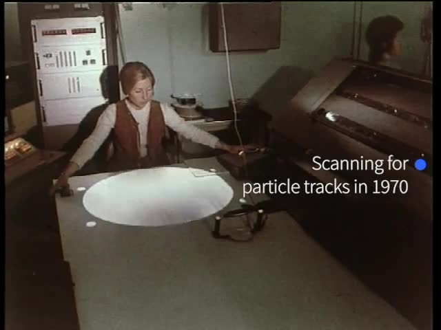Scanning for particle tracks in 1970 · CDS Videos · CERN
